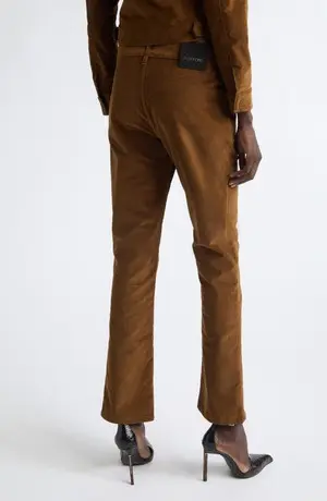 TOM FORD Stretch Cotton Velvet Skinny Flare Pants