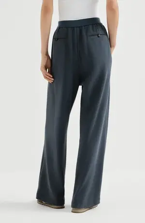 Brunello Cucinelli Cotton Smooth French Terry Track Trousers