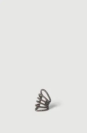 Brunello Cucinelli Sterling Silver Shimmer Ear Cuff - Lignite