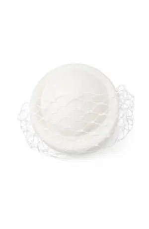 BINATA MILLINERY Kahon Pillbox Fascinator Hat With Cage Veil