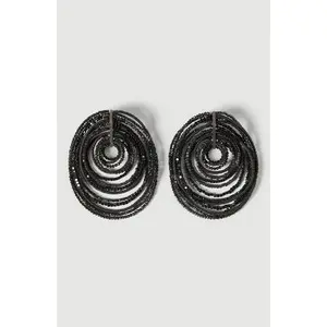 Brunello Cucinelli Hematite And Sterling Silver Earrings - Black