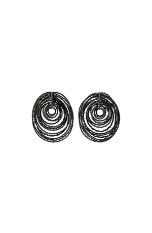 Brunello Cucinelli Hematite And Sterling Silver Dangle Earrings