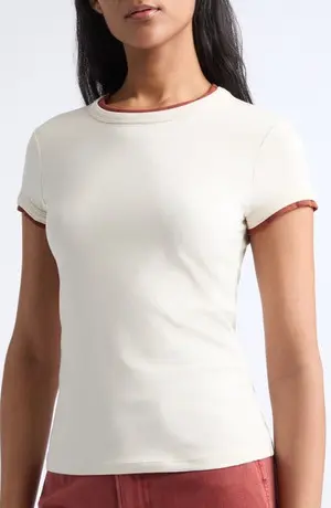 Veronica Beard Devin Short Sleeve Ringer T-shirt