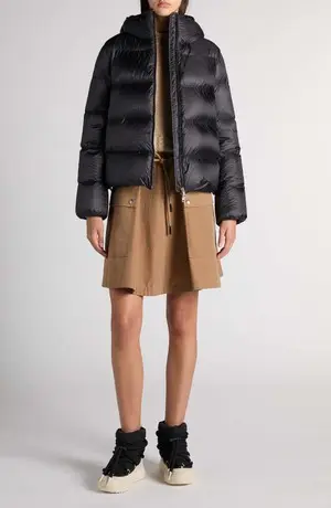 Moncler Cotton Blend A-line Mini Skirt