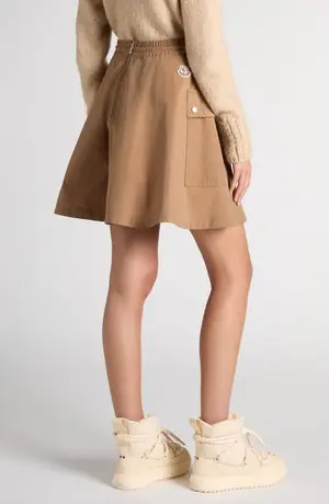 Moncler Cotton Blend A-line Mini Skirt