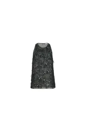 Brunello Cucinelli Embroidered Silk Top