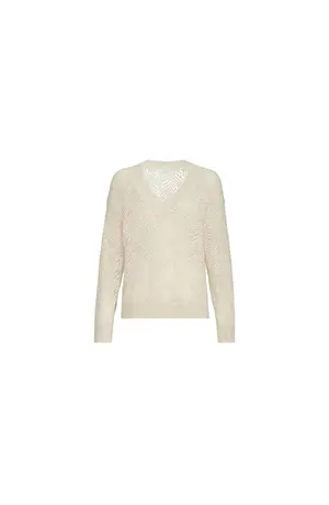 Brunello Cucinelli Mohair And Wool Abstract Leaf Sweater