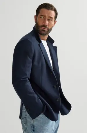 Brunello Cucinelli Cashmere Jersey Blazer With Patch Pockets