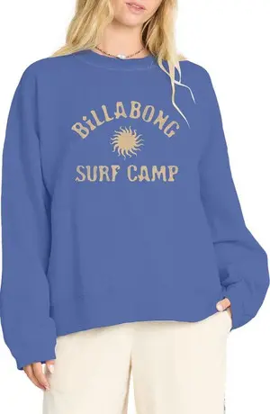 BILLABONG Surf Camp Heritage Graphic Sweatshirt - True Navy