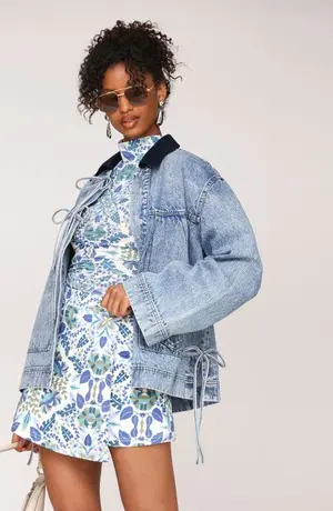 Avec Les Filles Oversized Denim Chore Jacket