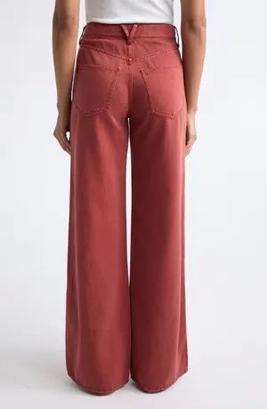 Veronica Beard Kasey Mid Rise Wide Leg Jeans