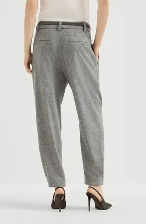 Brunello Cucinelli Cashmere Jersey Tailored Trousers