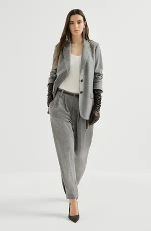Brunello Cucinelli Cashmere Jersey Tailored Trousers