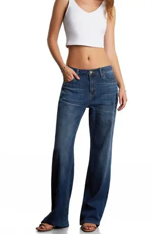 HINT OF BLU Straight Leg Jeans - Cozy Blue