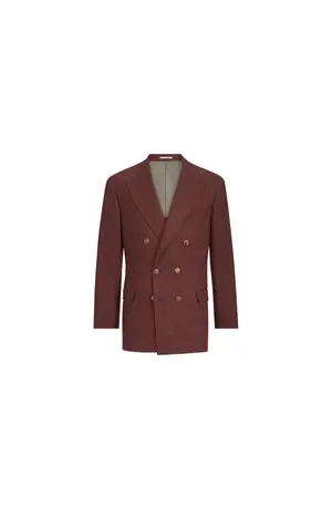 Brunello Cucinelli Virgin Wool And Cashmere Flannel Cavallo Tailor Blazer