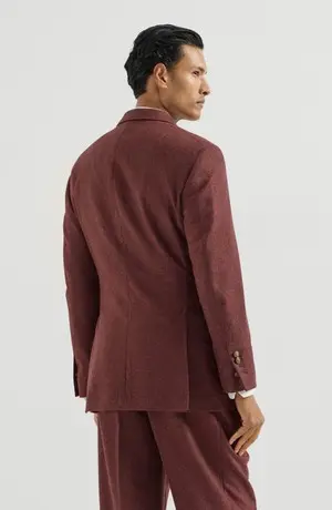 Brunello Cucinelli Virgin Wool And Cashmere Flannel Cavallo Tailor Blazer
