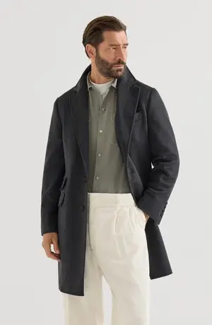 Brunello Cucinelli Lightweight Virgin Wool Cloth Coat