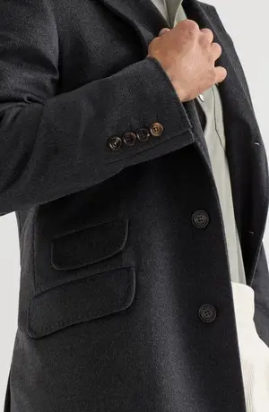 Brunello Cucinelli Lightweight Virgin Wool Cloth Coat
