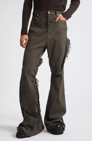 Rick Owens Bolan Distressed Bootcut Jeans