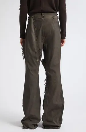 Rick Owens Bolan Distressed Bootcut Jeans