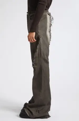 Rick Owens Bolan Distressed Bootcut Jeans