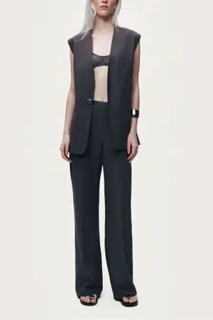 NOCTURNE Wide Leg Fluid Pants
