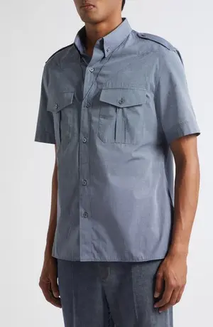 MAISON MARGIELA Foldable Short Sleeve Button-down Shirt