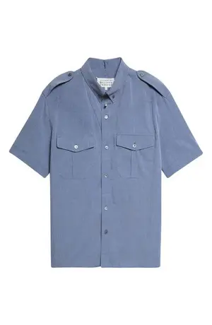 MAISON MARGIELA Foldable Short Sleeve Button-down Shirt