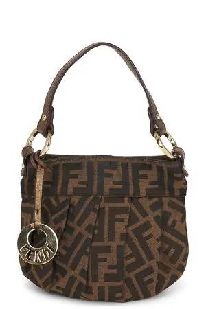 FWRD RENEW Fendi Zucca Mini Chef Shoulder Bag - Brown