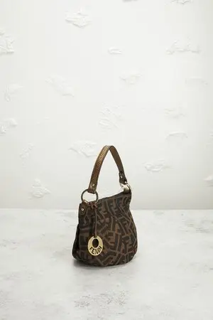 FWRD RENEW Fendi Zucca Mini Chef Shoulder Bag