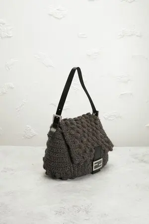 FWRD RENEW Fendi Crochet Mama Baguette Shoulder Bag