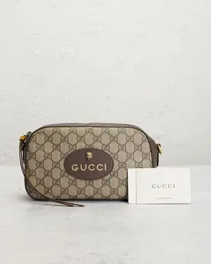 FWRD RENEW Gucci Neo Vintage Messenger Bag - Beige