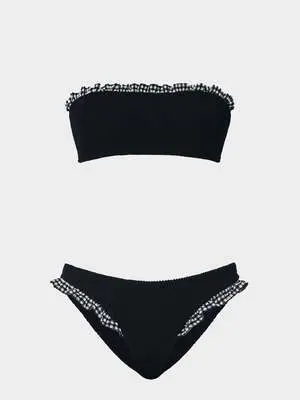 Hunza G Trudy Bikini - Black Gingham