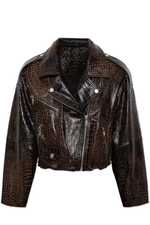 GESTUZ Leather Jacket `gzcesi - Brown