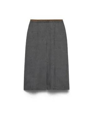 Prada Rush Stitch Midi-skirt - Grey