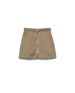 Prada Chino Miniskirt With Zipper - Grey