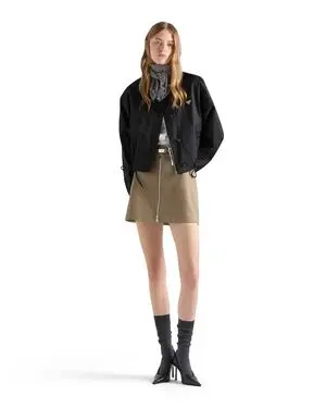 Prada Chino Mini Skirt With Zipper Detail