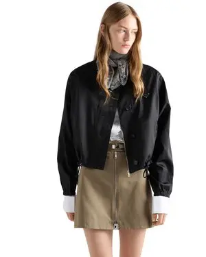Prada Chino Mini Skirt With Zipper Detail