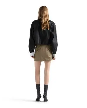 Prada Chino Mini Skirt With Zipper Detail