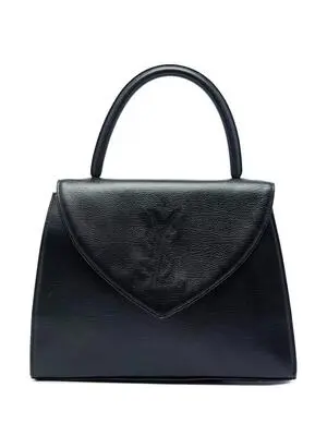 Saint Laurent 20th Century Textured Leather Monogram Top Handle Bag