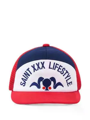 SAINT MXXXXXX Logo-embroidered Mesh-panel Cap