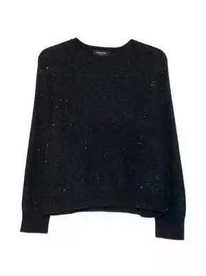 Fabiana Filippi Sequin Embellished Crew Neck Sweater - Blue