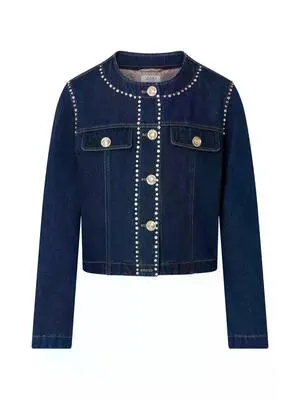 Liu Jo Embellished Slim Fit Denim Jacket