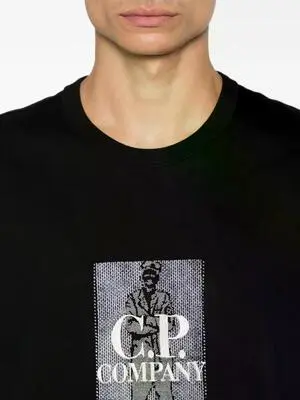 C.P. COMPANY Logo-print T-shirt - Black