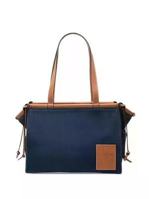 Loewe 2021 Small Canvas Cushion Tote Bag - Blue