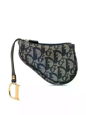 Dior Diorissimo Trotter Saddle Coin Pouch - Blue