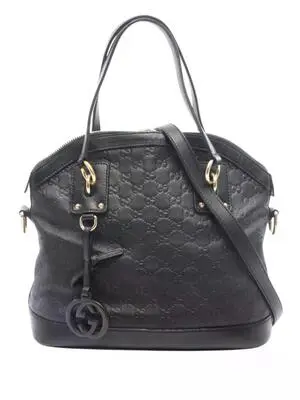 Gucci 2016-2026 Medium Guccissima Charm Dome Satchel - Black