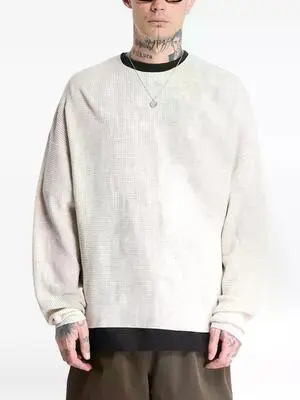 Fear Of God Waffle Knit Crew Neck Sweater - Neutrals