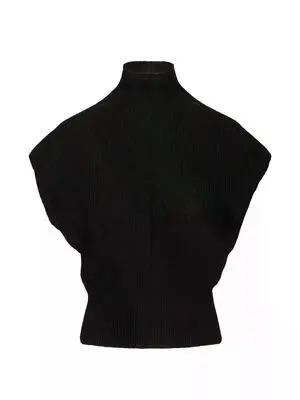 Rick Owens Sleeveless Turtleneck Sweater - Black