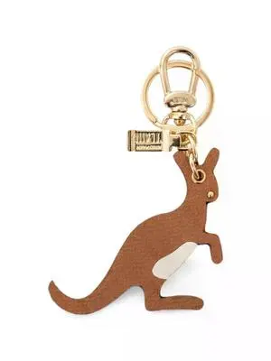 ALVIERO MARTINI 1° CLASSE Kangaroo-motif Keyring - Brown